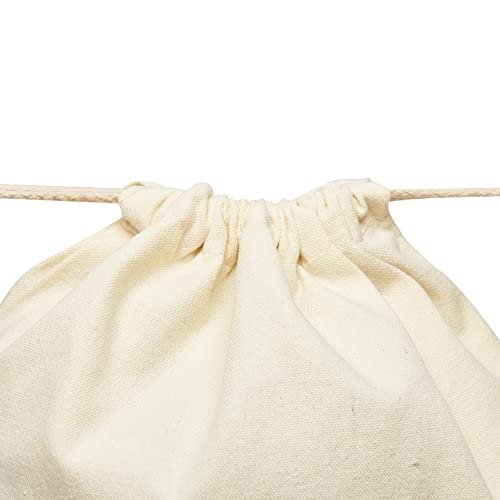 aqtoelca 2 Pack Multifunctional Canvas Drawstring Bags 13 x 18 inch Reusable Eco-Friendly Bread Bags Food Storage Bags Home Travel Sorting Organizer Drawstring Pockets Dust Bags