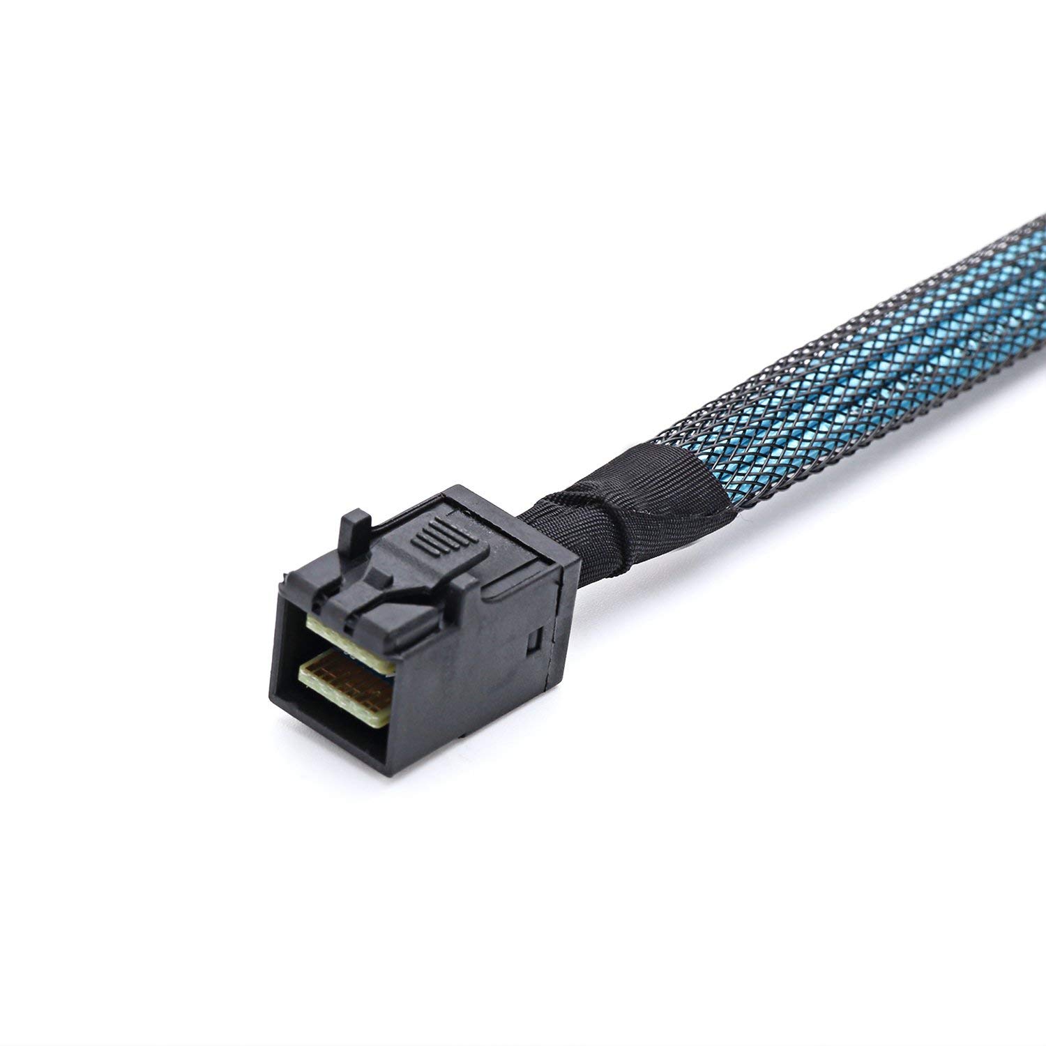 CableDeconn SFF-8643 Internal Mini SAS HD to (4) 29pin SFF-8482 connectors with SAS 15pin Power Port 12GB/S Cable (1M) (H0204)