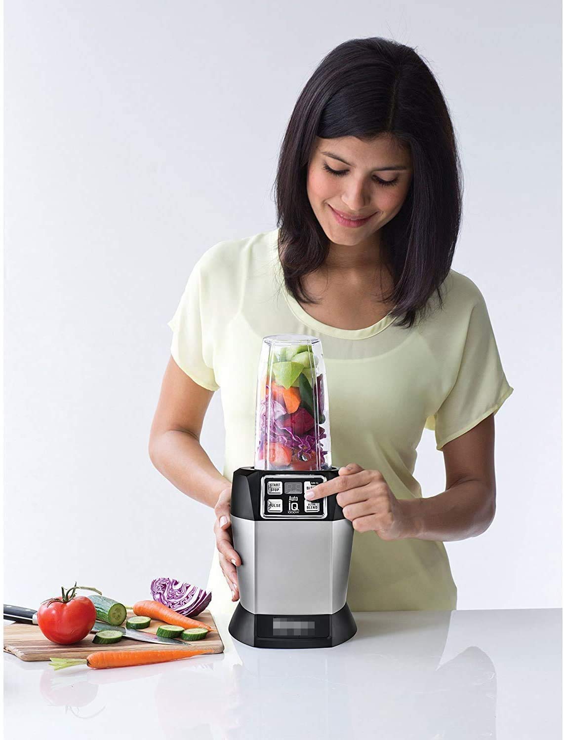 32OZ Replacement Cup with Flip Top To-go Lid & 7 Fins Blade Compatible with Nutri Ninja Auto Blender BL482 BL480-30 BL482-30 BL682