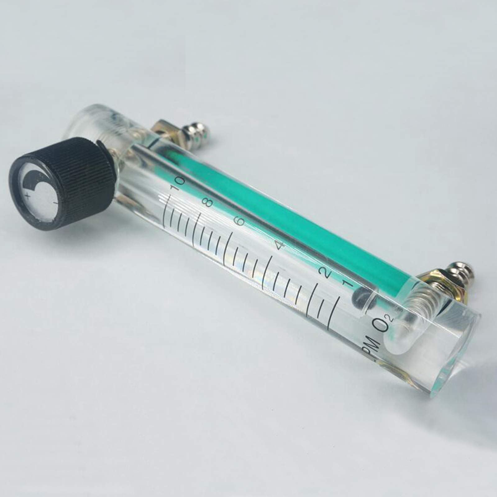 Sorekarain 1-10L/min LZM-6T Gas Air Oxygen Flowmeter Rotameter with Valve 8mm Hose Barb