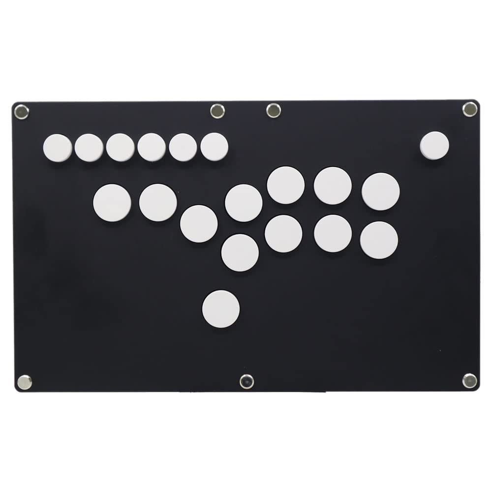 TruBoost FightBox B1-PC-B Ultra-Thin All Buttons Leverless-Style Arcade Joystick Fight Stick Game Controller PC USB Hot-Swap Cherry Black Matte Panel