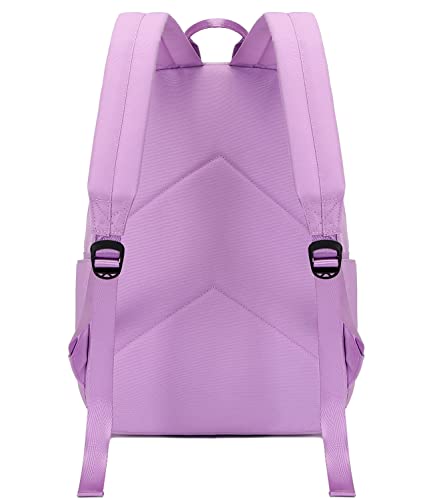 Abshoo Lightweight Backpack for School Classic Basic Water Resistant Casual Daypack Plain Bookbag (Purple)