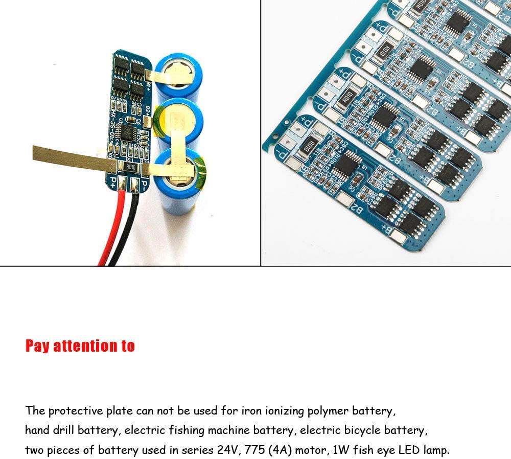 Songhe 3S 12V 10A 18650 BMS Li-ion Lithium Battery Charger Protection Module 18650 Charger Board Module 10.8V 11.1V 12.6V (5PCS)