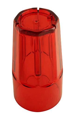 G.E.T. 9916-1-R-EC Heavy-Duty Shatterproof Faceted Plastic Tumbler, 16 Ounce, Red (Set of 4)