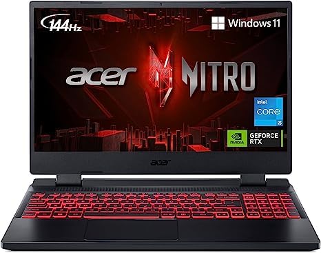 acer Nitro 5 Gaming Laptop | Intel Core i5-12500H | NVIDIA GeForce RTX 3050 Ti GPU | 15.6" FHD 144Hz IPS Display | 32GB DDR4 | 1TB Gen 4 SSD | Killer Wi-Fi 6 | Backlit Keyboard Intel | Win 11 Home