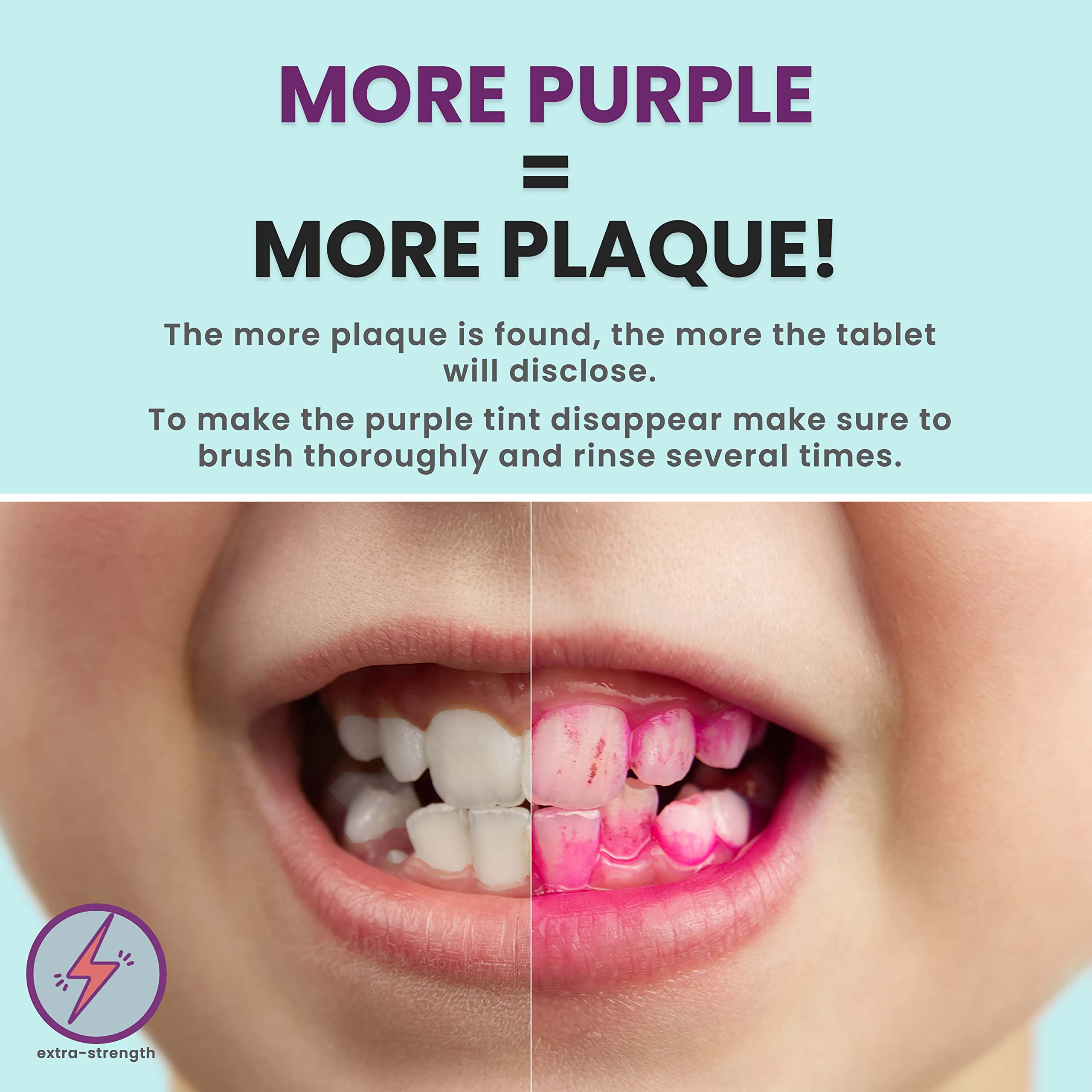 Plaque Disclosing Tablets for Teeth, 96 Count, Dental Disclosing Tablets for Kids or Adults, Shows Plaque, Helps Teach Kids Teeth-Brushing Habits for Clean Teeth, by Fresh Knight, Pack of (2)