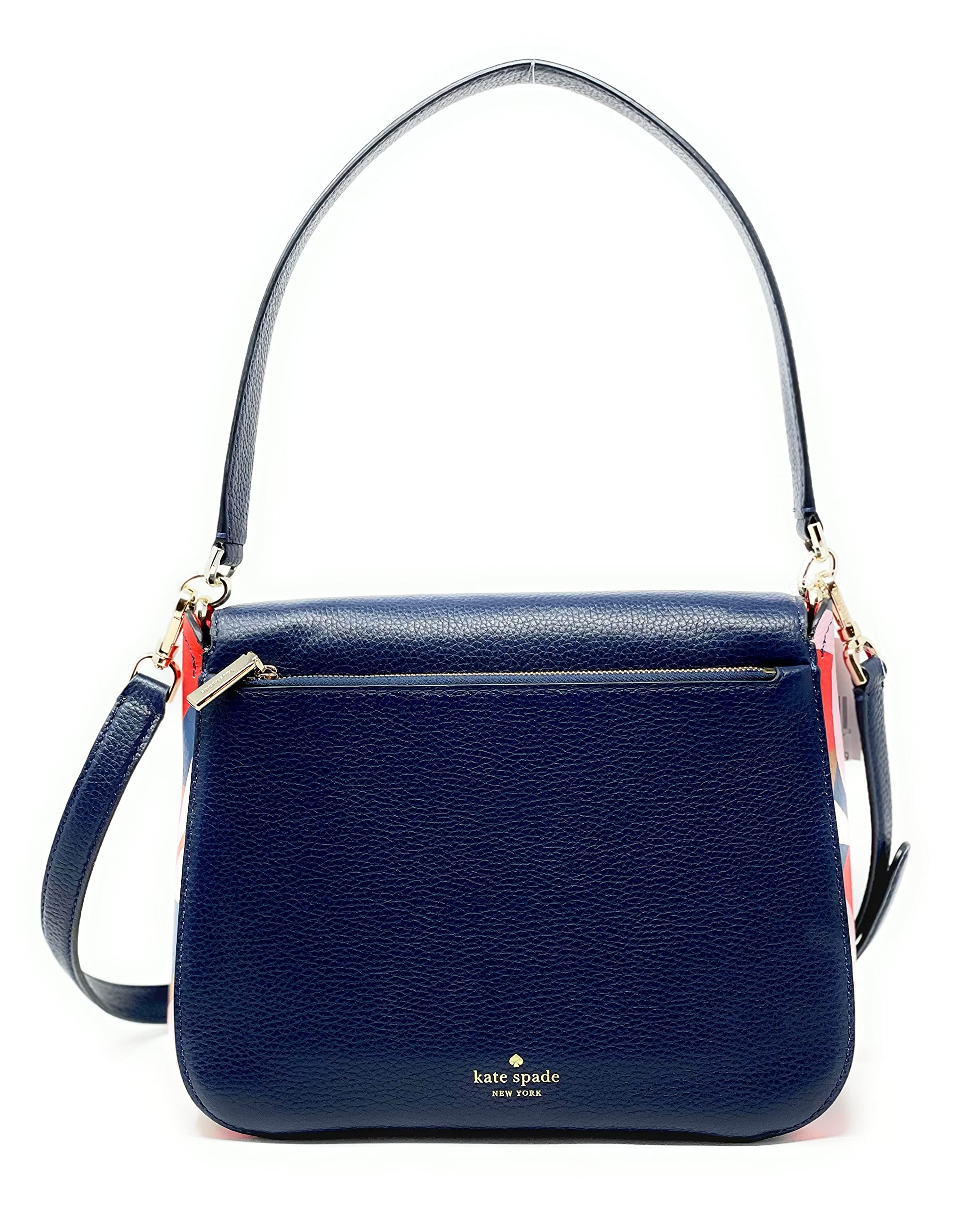 Kate Spade Kailee Tropical Toss Medium Flap Shoulder Leather Bag Nightcap Floral