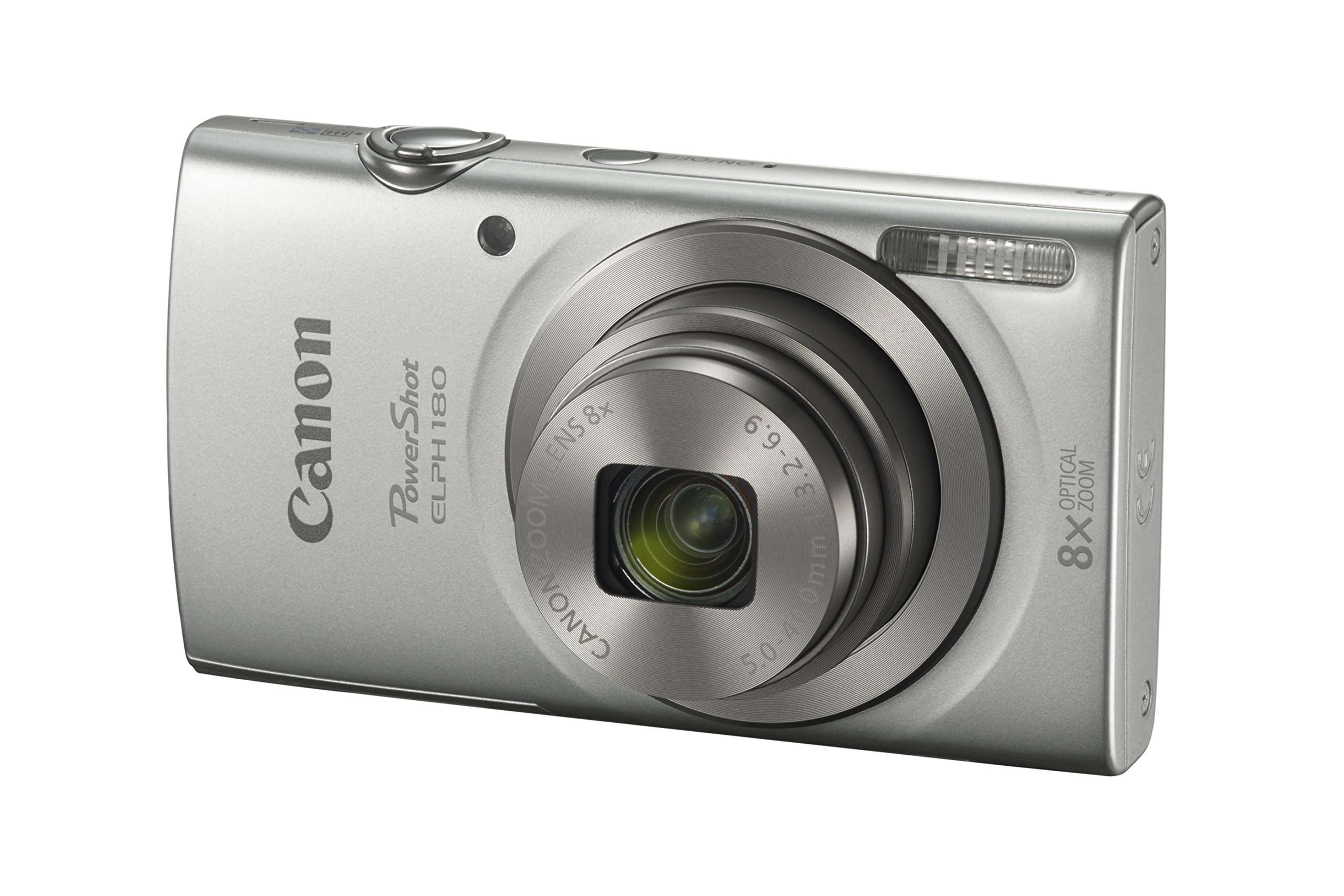 Canon PowerShot ELPH 180 Digital Camera w/Image Stabilization and Smart AUTO Mode (Silver) (Renewed)