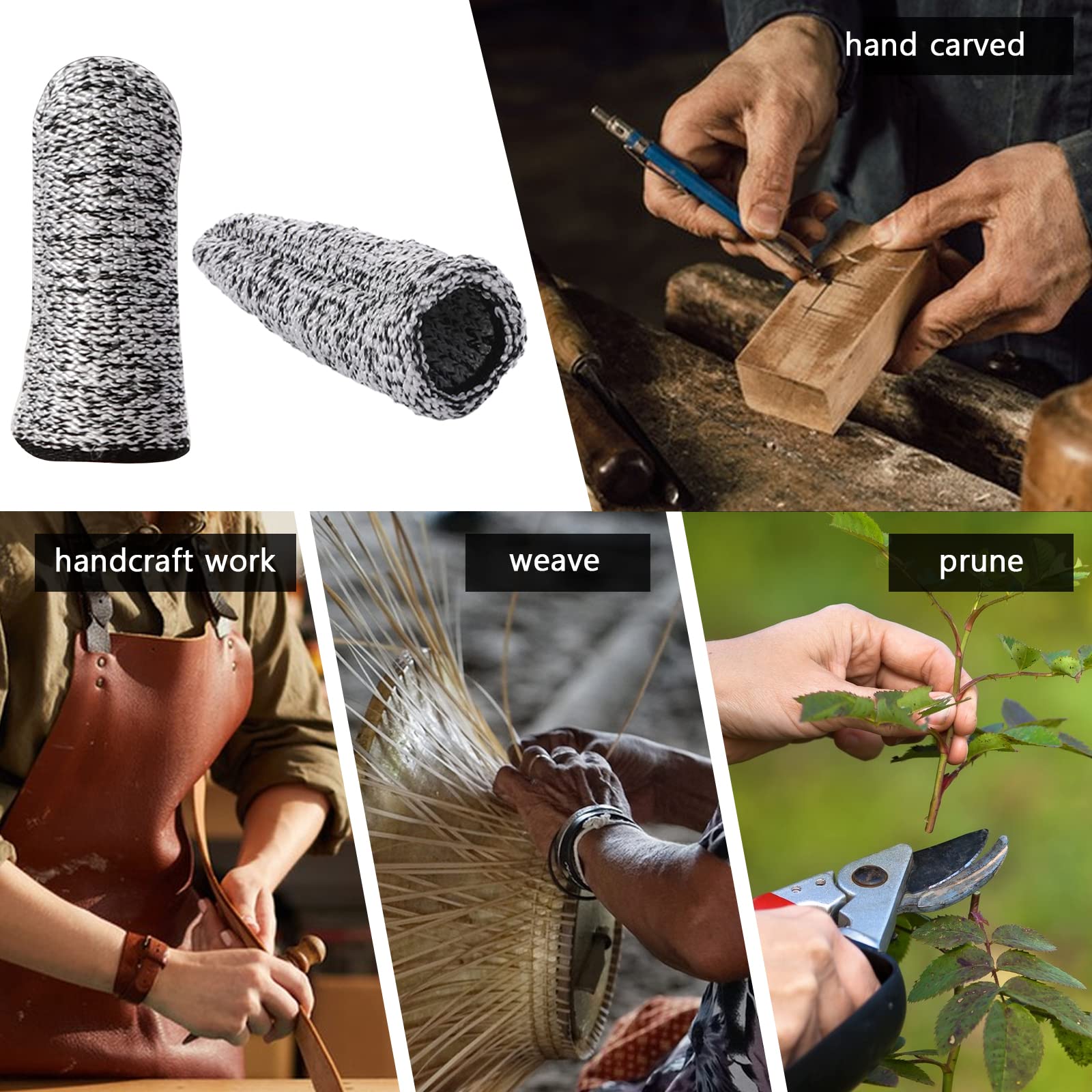 40 Pcs Finger Cots Cut Resistant Protector Reusable Finger Covers Finger Sleeve Protectors Cut Resistant Finger Protectors for Kitchen Work Sculpture Supplies