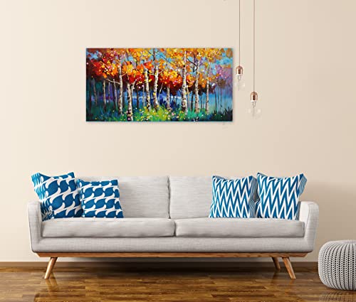 Artmaple Paint by Number for Adults Beginner Students, Ideal Gift Choice for Birthday,Anniversary or Any Festival.DIY Acrylic Painting Kit for Room Decor (12x24, Birch Forest)