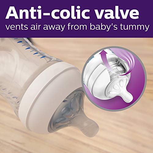 Philips Avent Natural Baby Bottle, Clear, 11oz, 4pk, SCF016/47