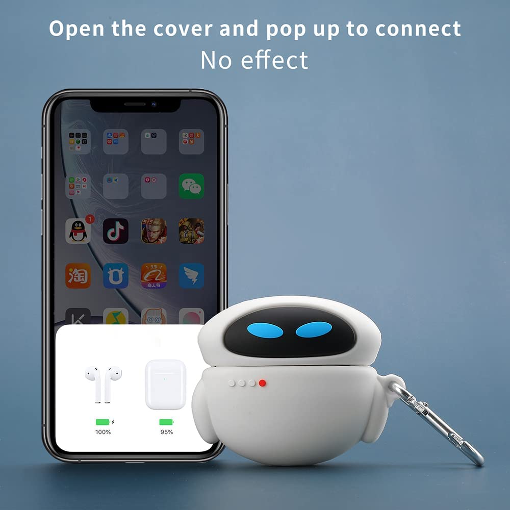 Ahnspiceo Compatible with AirPods 3 Case Cover, 3D Cute Funny Anime Characters Design Case Compatible with AirPods 3rd Generation Case 2021,for Women Men AirPods 3rd (Eva)