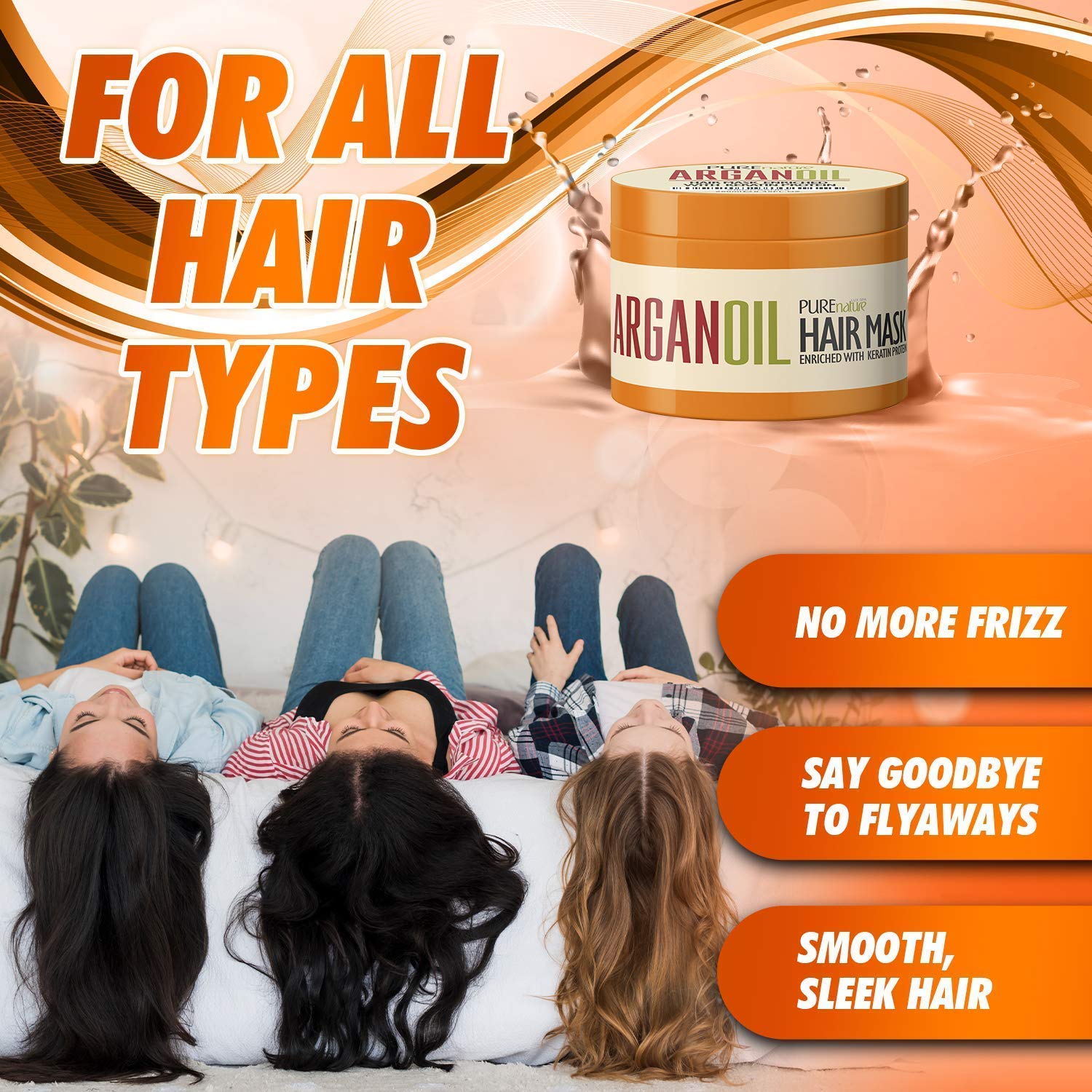 PURE NATURE Moroccan Argan Oil Conditioner and Hair Mask