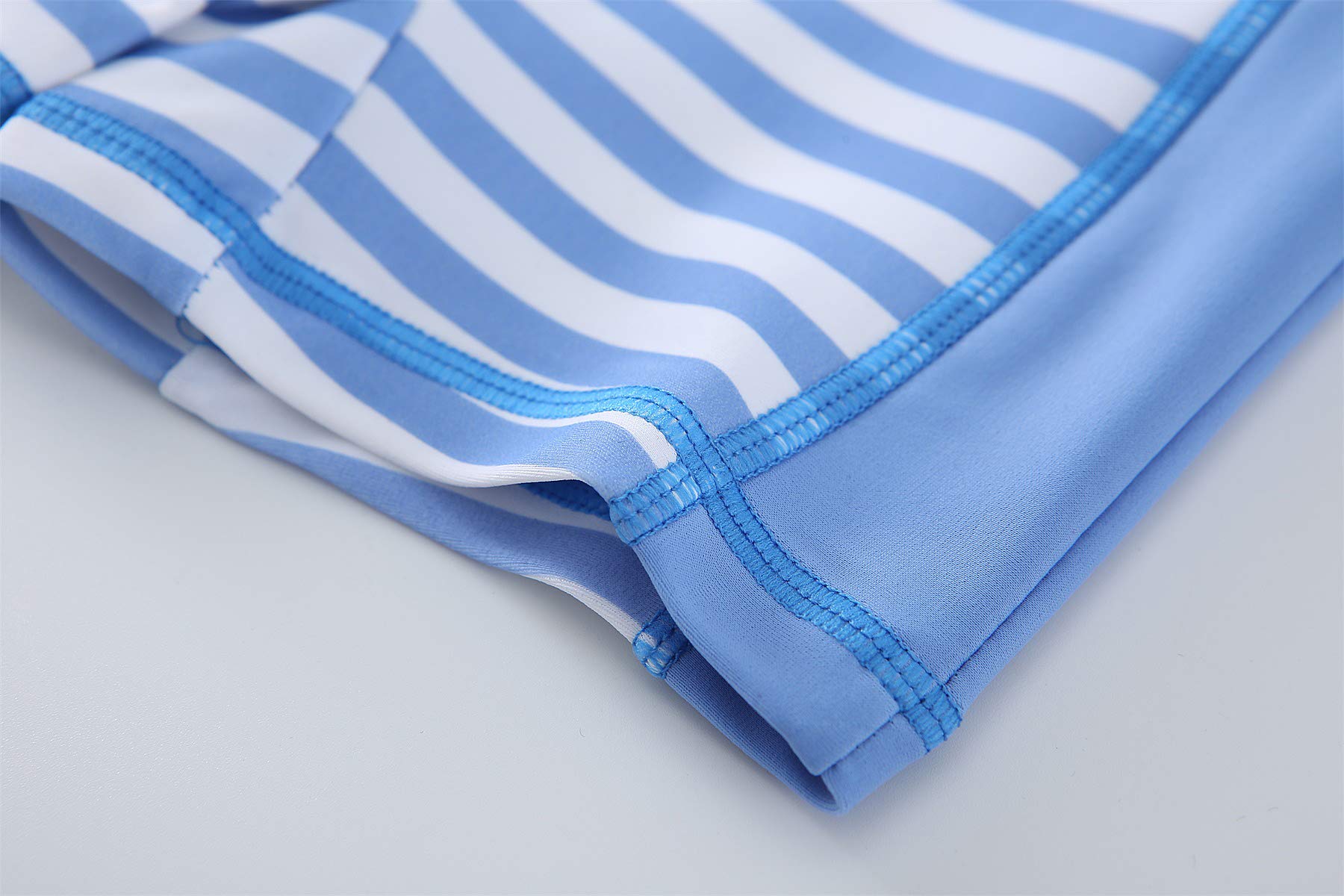 Wishere Boy's Rash Guard Shirt Upf 30+ Swimsuit, New Stripe, 6-12 Months