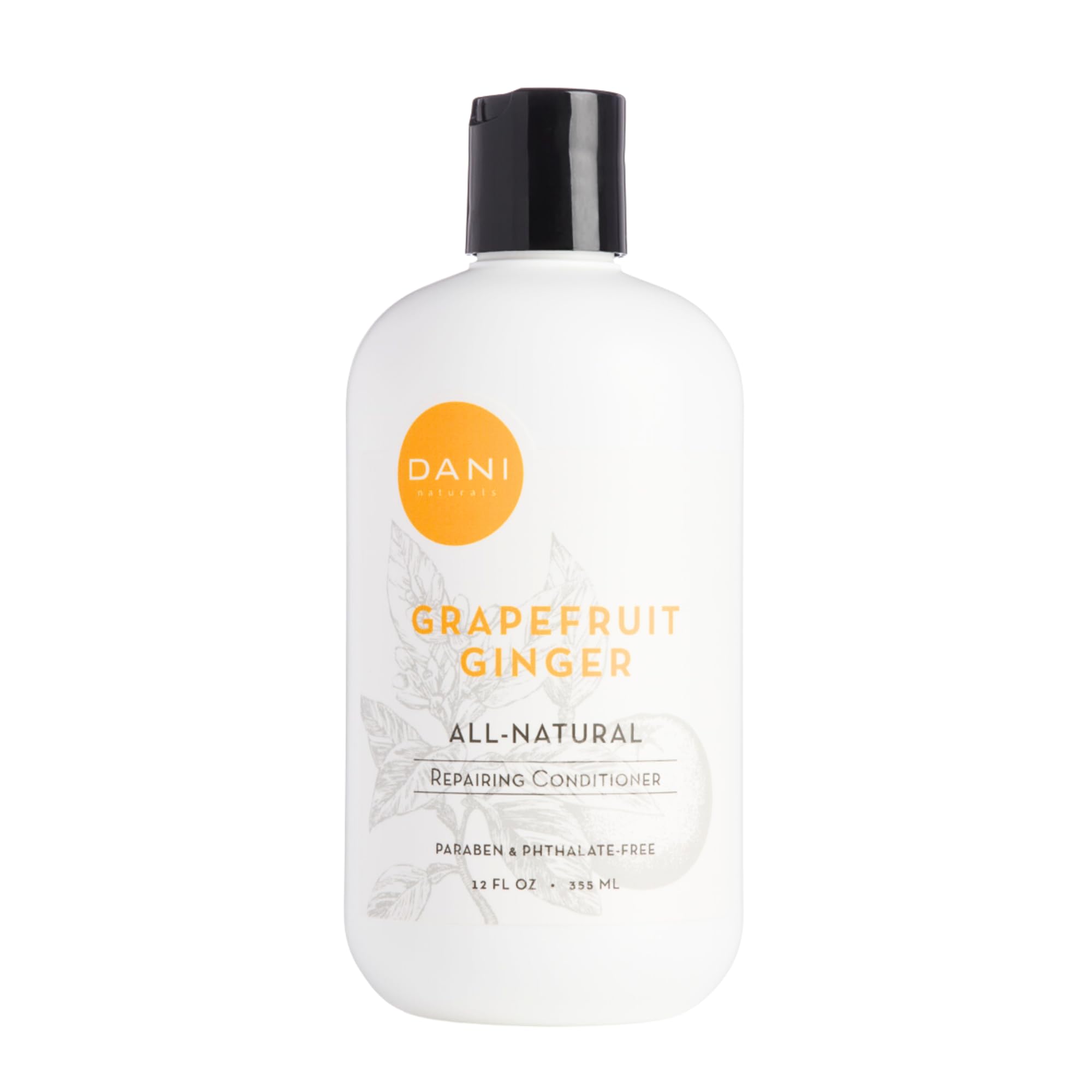 DANI Natural Nourishing Conditioner Naturals - Organic Ingredients Hydrate & Strengthen Hair - Sulfate, Phthalate & Paraben Free - Vegan & Cruelty Free - 12 Ounces (Grapefruit Ginger)