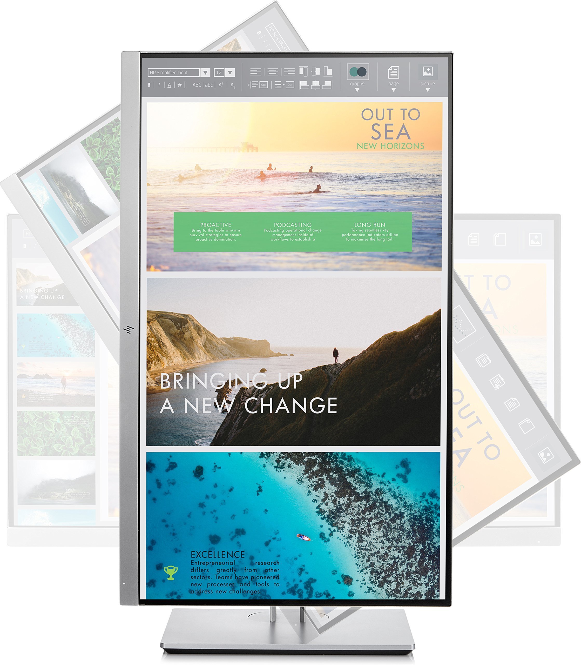 HP EliteDisplay 23-Inch Screen LED-Lit Monitor Silver (1FH46A8#ABA) (Renewed)
