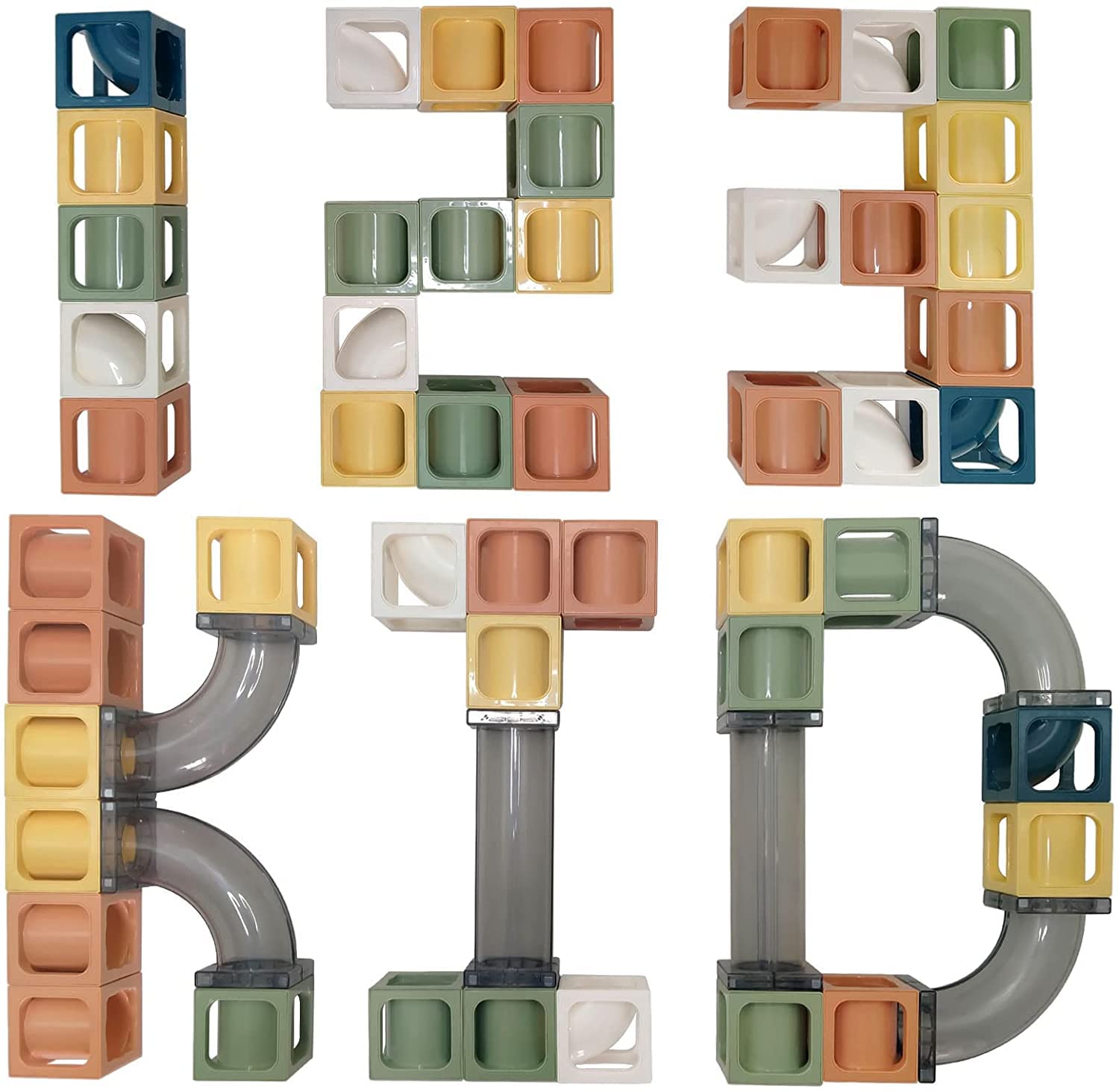 Magnetic Building Blocks Maze Marble Run Brain Game and STEM Toy for Boys and Girls