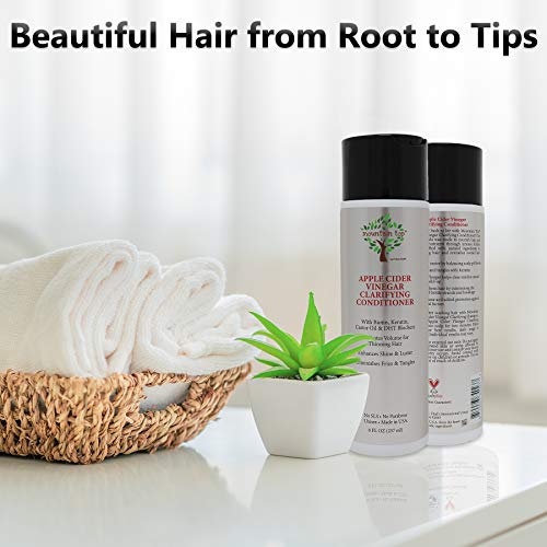 MOUNTAIN TOP Apple Cider Vinegar ACV Conditioner with Biotin Keratin Caffeine Castor Oil Key Active, 8 Fl Oz