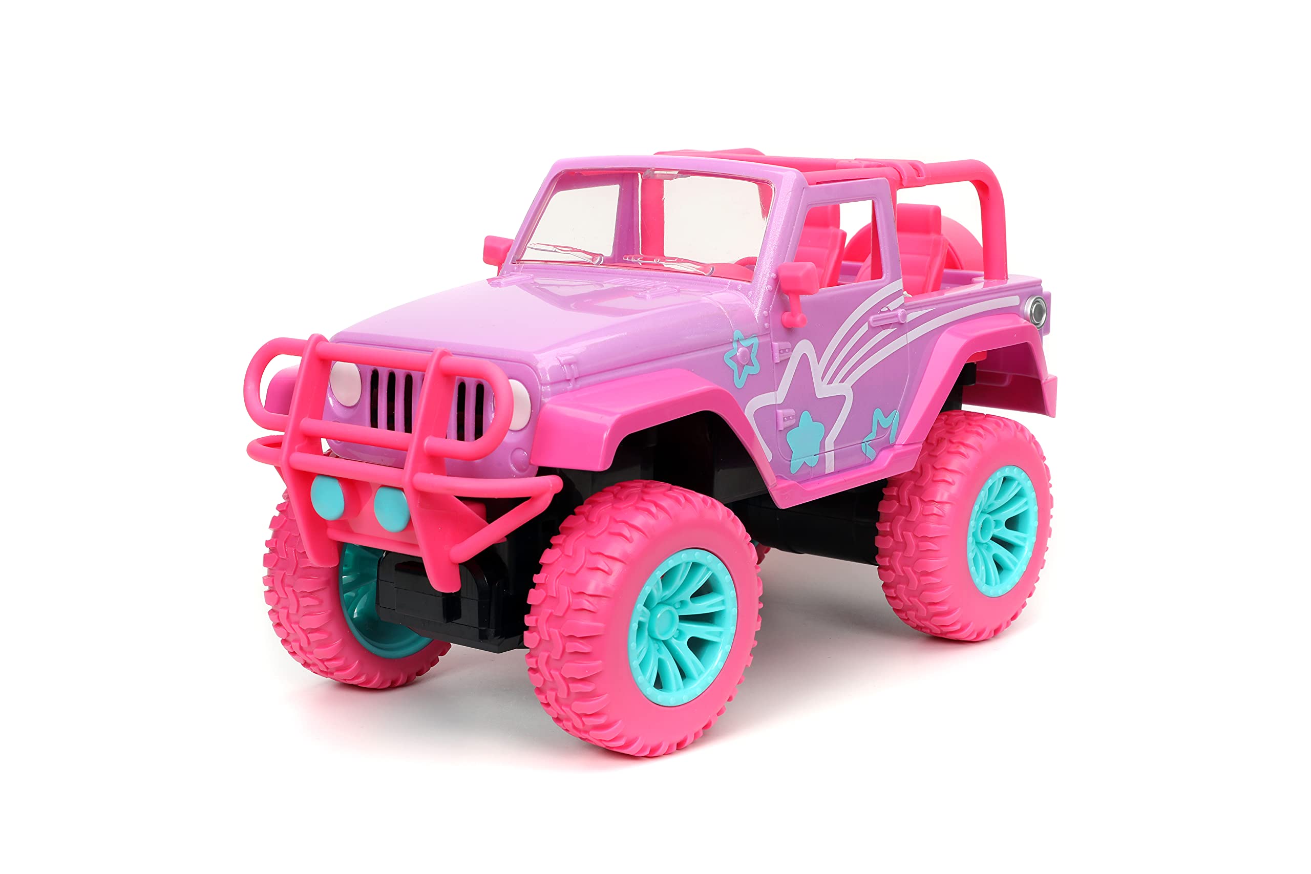 Jada Toys Like Nastya 1:16 Jeep RC Remote Control Cars Pink, Toys for Kids (32792)
