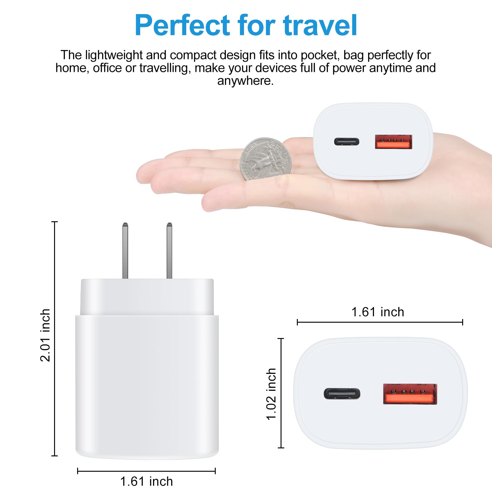 25W Super Fast Charger Type C Dual Port Samsung Fast Charging Block for Galaxy A35 A55 A15 5G A25 S24 Ultra S23 FE Z Flip 5 Z Fold 5 A14 A54 A13 A53 A23,PD Power Adapter with 6FT Type C to C Cable