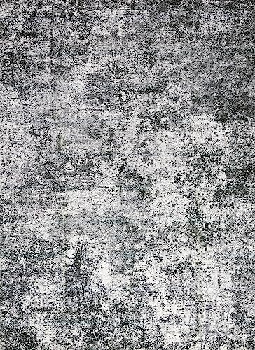 Area Rug Living Room Rugs - 8x10 Large Soft Indoor Neutral Modern Abstract Low Pile Washable Rug Carpet for Bedroom Dining Room Farmhouse Home Office - Grey