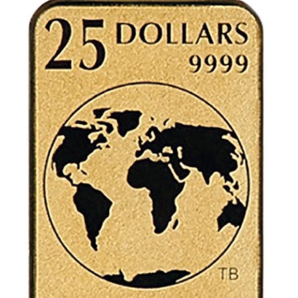2019 1/10 oz Gold Bar Coin by the Royal Canadian Mint Brilliant Uncirculated with Certificate of Authenticity $25 BU