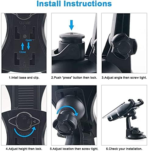 Car Tablet iPad Holder Mount, Suction Cup Tablet Holder Stand for Car Windshield Dash Desk Kitchen Wall Compatible with iPad Mini Air Samsung Galaxy Tab A S Series All 7-10 inches Tablet