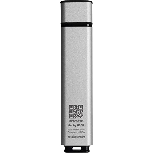 DataLocker Sentry K350 16GB Encrypted USB Flash Drive Keypad, Easy Screen Guided Setup AES 256, TAA Compliant Ruggedized Mil-Std 810-G, IP68 OS Independent, USB-A, FIPS 140-3 Level 3 Pending