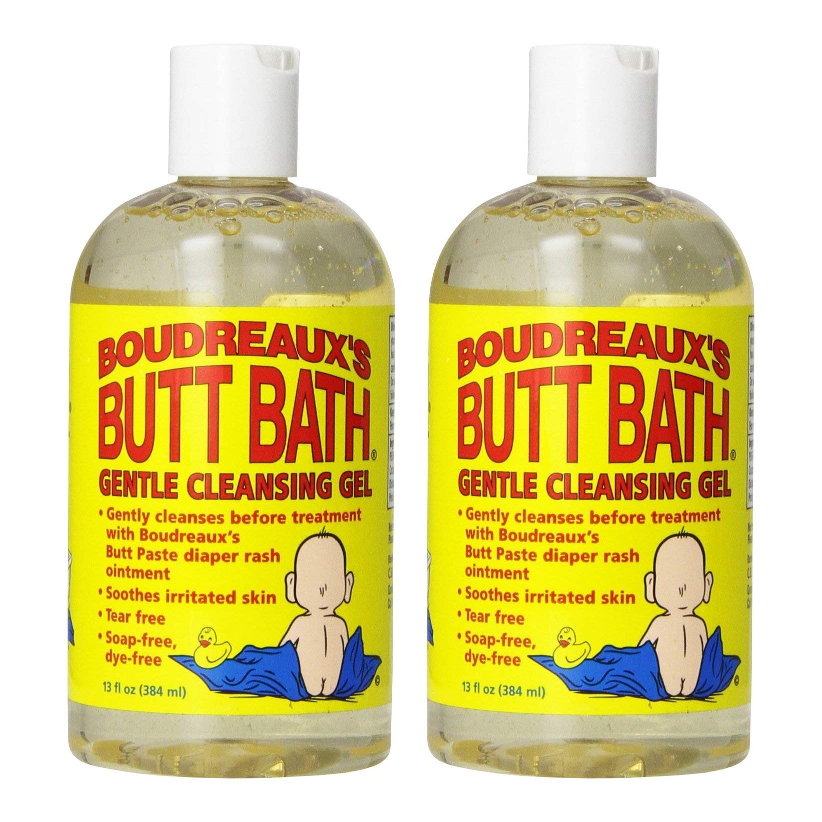 Boudreaux's Butt Bath Gentle Cleansing Gel, 13 Ounce (Pack of 2)