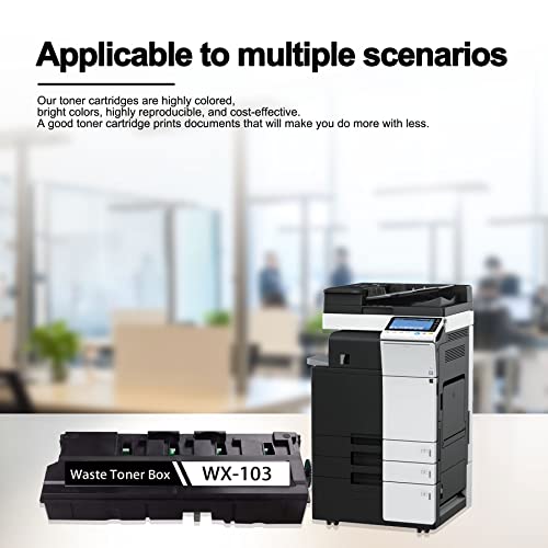 ARGINK WX103 Compatible WX-103 (A4NNWY1) WX103 Waste Toner Box Replacement for Konica Minolta bizhub 224e 284e 308 364e 368 454e 458 554e 558 C224 C224e Printer, (2 Pack, Black)