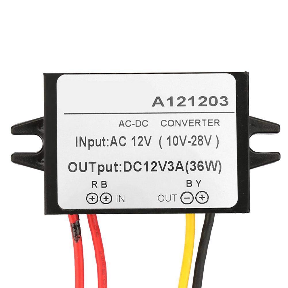 Step Down Power Supply, Car Voltage Regulator, AC 10-28V to DC 12V Converter AC-DC Power Supply Module(3A)