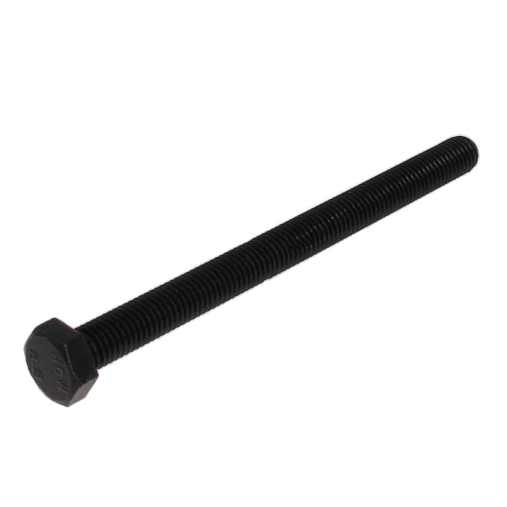 MroMax 5Pcs M10 x 130mm Hex Head Screw Bolt, Carbon Steel Grade 8.8, Black Oxide Finish, Full Thread, Hexagon Head Bolts for Furniture Repair