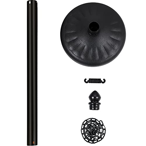 VEVOR Plastic Stanchion, 6pcs Chain Stanchion, Outdoor Stanchion w/ 6x39.5inch Long Chains, PE Plastic Crowd Control Barrier for Warning/Crowd Control at Restaurant, Supermarket, Exhibition, City Mall