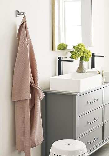 Amerock BH36050PN | Polished Nickel Double Robe Hook | 2-15/16 in. (75 mm) Length Towel Holder | Davenport | Towel Hook for Bathroom | Bathroom Hardware | Bath Accessories