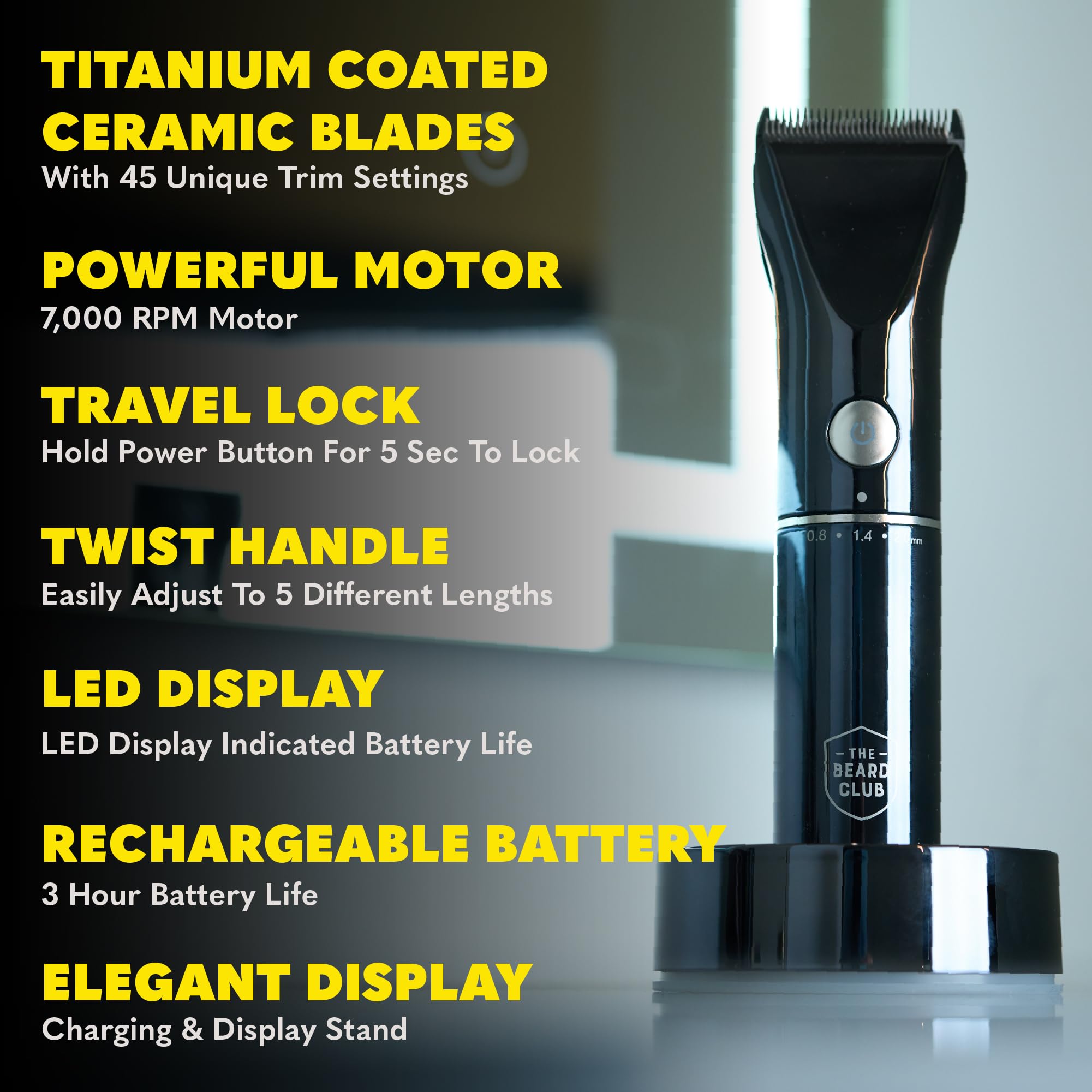 The Beard Club Mens Grooming Kit & PT45 Beard Trimmer for Men - Professional Cordless Electric Beard Hair & Moustache Trimmer, Straight Razor, Beard Shampoo, Balm, Beard Brush & Comb - Beard Kit Gift