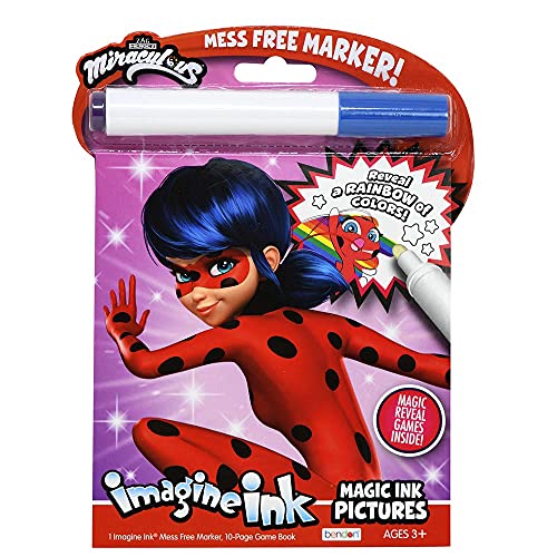 Bendon Miraculous Imagine Ink Magic Ink Pictures and Game Book with Mess Free Marker