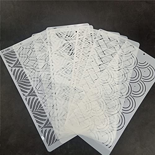 AK ART KITCHENWARE 15 PCS Plastic Airbrush Cookie Cake Stencils for Cake Decoration Fondant Decorating Stencils for Wall Painting Drawing Stencil Set Cake Tools ST-6151~6165