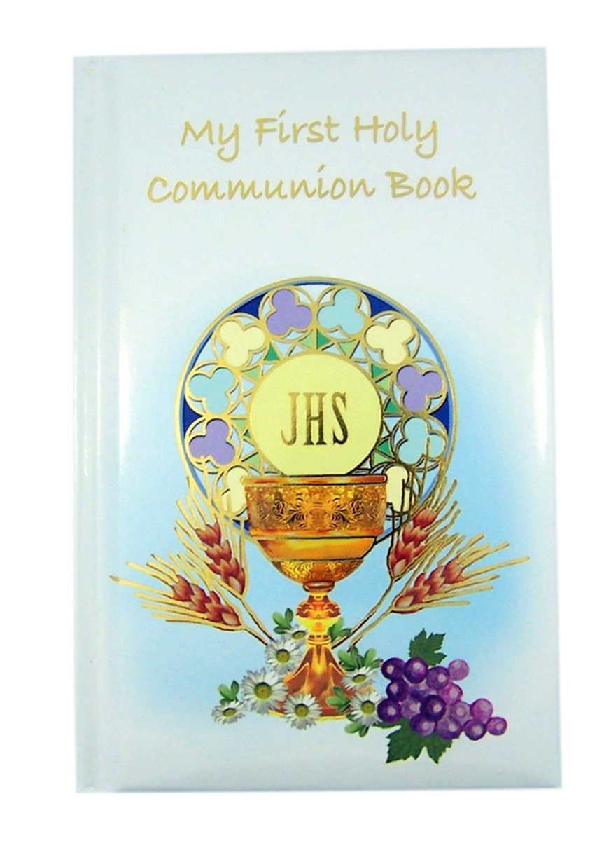 Boys My First Holy Communion Gift Set with Prayer Book, Rosary, and Chalice Pendant