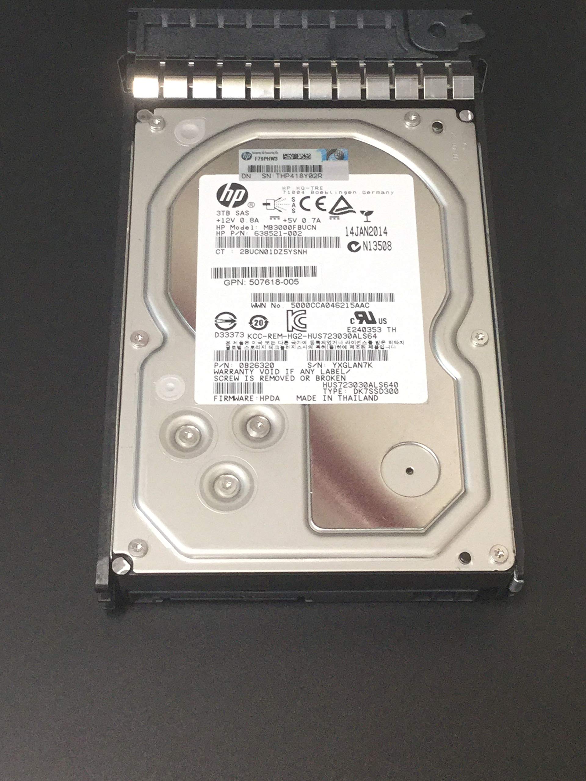 HP 625140-001 3 TB 3.5" Internal Hard Drive - 625030-001, 625031-B21, 652766-B21