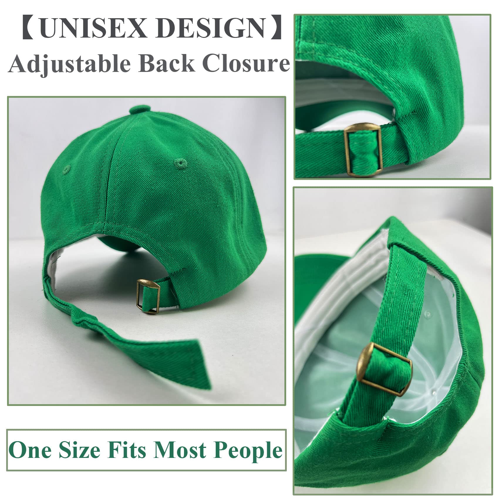 2 Pcs Baseball Cap Unisex Dad Hats Plain Blank Autumn Cotton Adjustable Classic (Green,Beige)