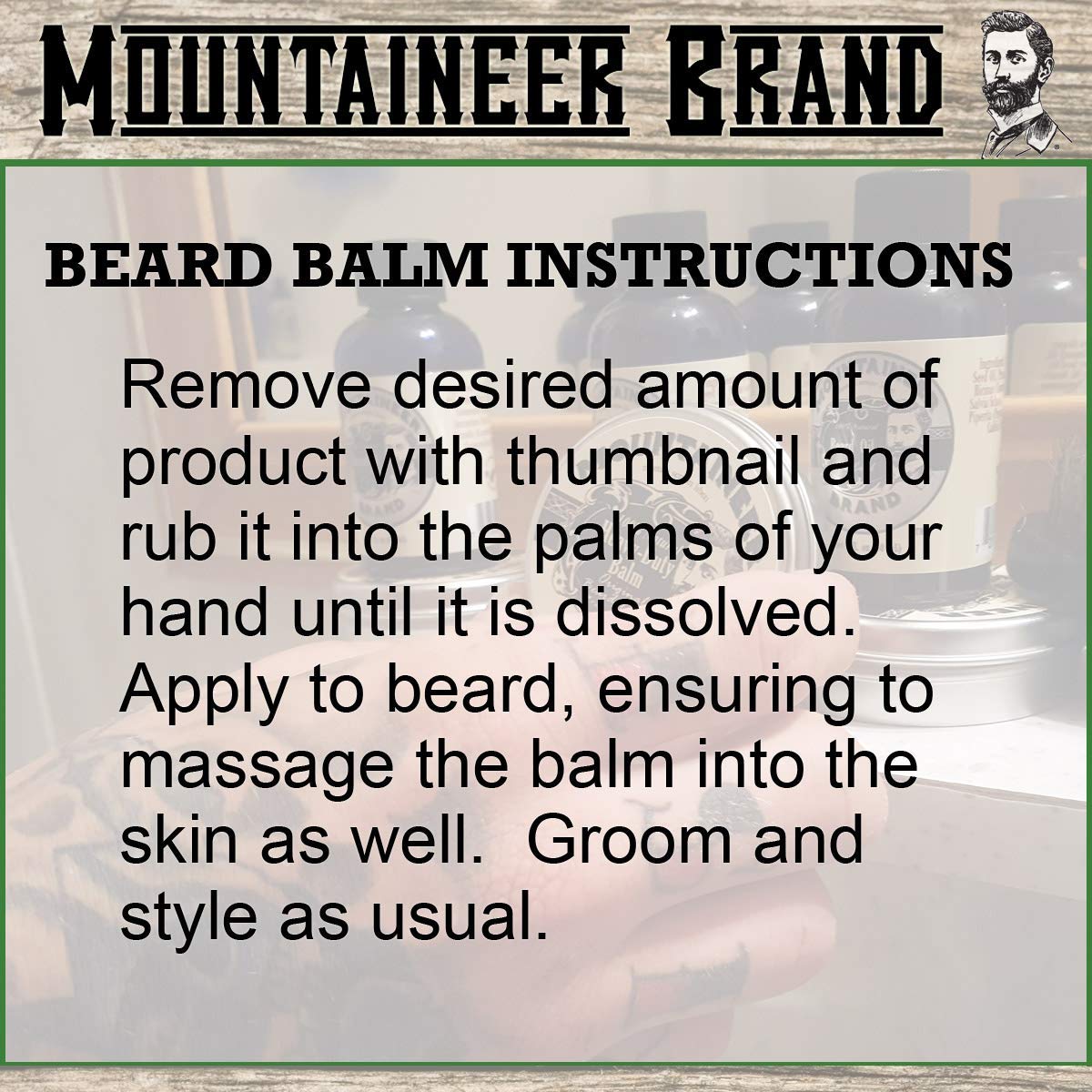 Mountaineer Brand Heavy Duty Beard Balm For Men | 100% Natural with No Parabens or Dyes | Leave In Styling and Conditioning Balm | Shape, Smooth, Grooming Beard Kit | Timber Scent 2oz