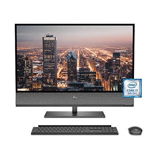 HP ENVY 32 All-in-One PC, 9th Gen Intel Core i7-9700 Processor, 4K UHD monitor, NVIDIA GeForce RTX 2060 graphics (6 GB), 32 GB RAM, 32 GB Intel Optane, 1 TB SSD, Windows 10 (32-a0040, Black) (6YR48AA)