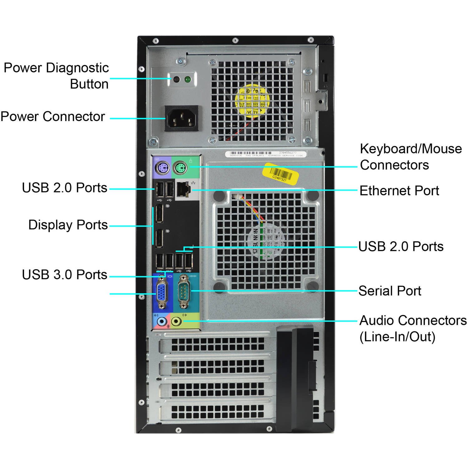 Fast Optiplex Xe2 Mid Size Tower Business PC (Intel Quad Core i7-4770s, 8GB Ram, 2TB HDD + 256GB SSD, WiFi, DVD-RW, HDMI) Win 10 Pro with CD (Renewed)