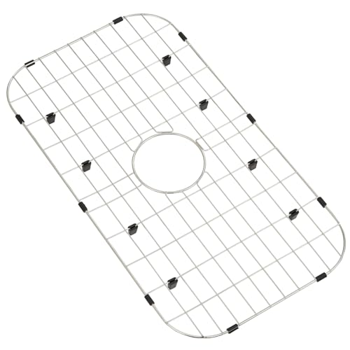 VEVOR Sink Protector Grid, 26"x14" Stainless Steel Sink Grates, Centered Drain Sink Grates with R90 Corner Radius, Large Sink Bottom Grids, Universal Bowl Rack Sink Accessory For Kitchen Sink, Silver