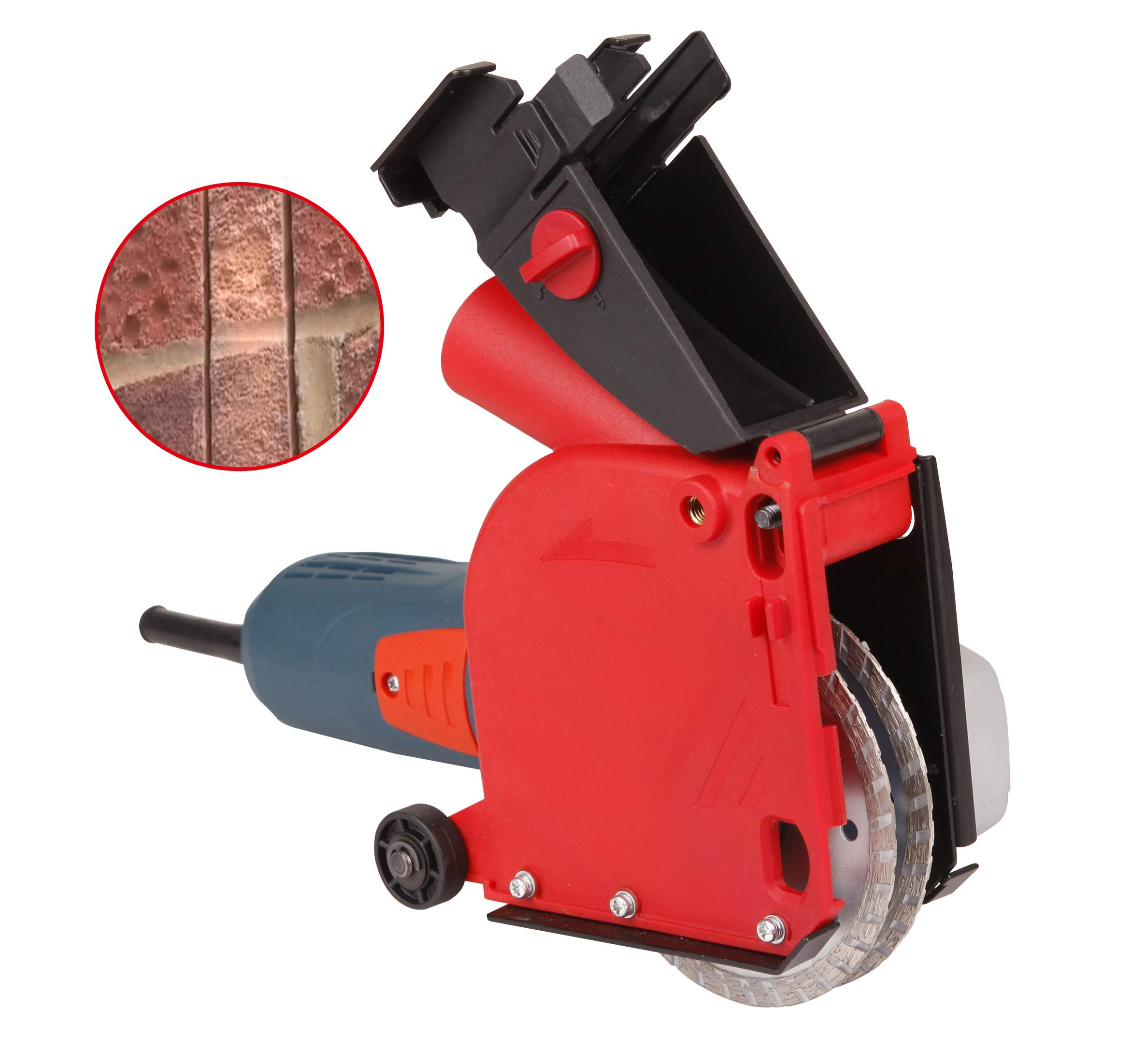 Aidelife Angle Grinder Dust Collection Attachment for Double-Cut Saw,Wall Chaser Dust Shroud 5 inch