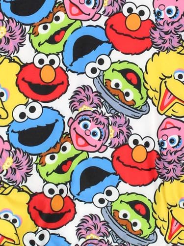 Sesame Street Girls’ Dress with Panties for Infant and Toddler – White/Multicolor