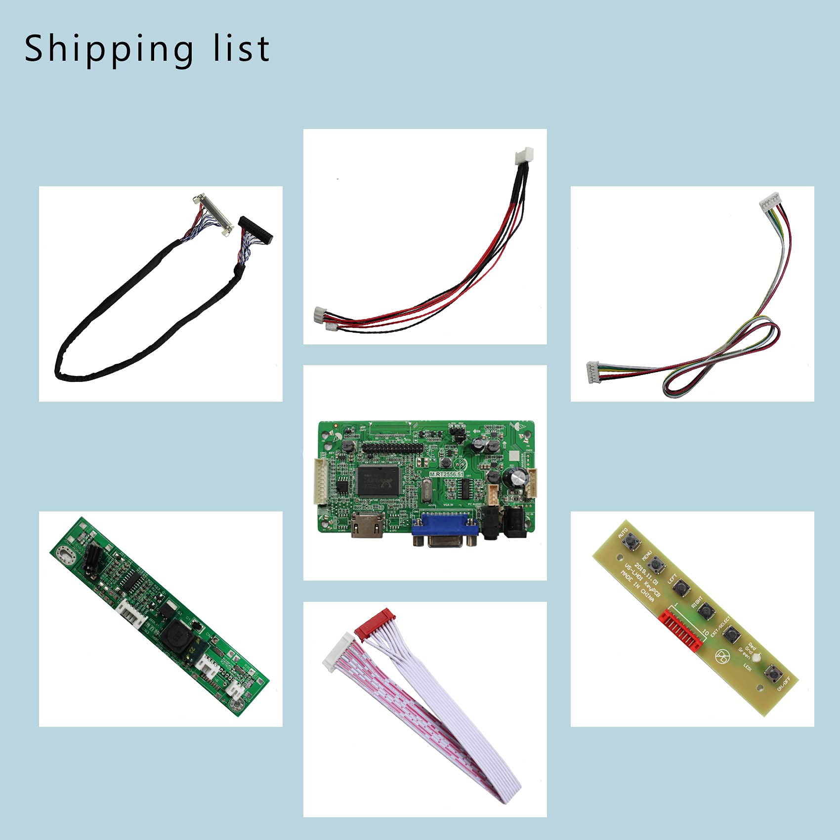VSDISPLAY HD-MI VGA LCD Controller Board VS-RTD2556HV-V2 Work for 21.5 Inch 1920x1080 LM215WF3-SDA1 LM215WF3 SDA1 LM215WF3 SD A1 LM215WF3(SD)(A1) 30 Pin EDP LCD Screen