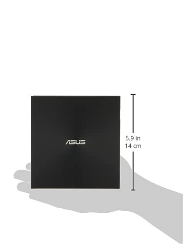 ASUS ZenDrive Ultra Slim USB 2.0 External 8X DVD Optical Drive +/-RW with M-Disc Support for Windows and Mac and Nero BackItUp for Android Devices (SDRW-08U7M-U/BLK/G/AS),Black