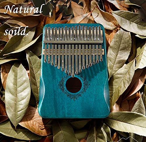 2022 New 17 Keys Kalimba Thumb Piano Mini thumb piano Finger piano,LightSeaGreen,Butterflies love flowers