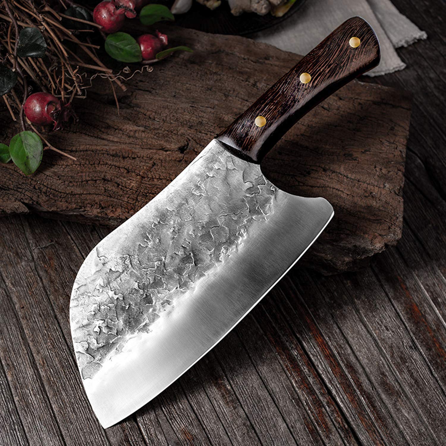 Meat and Vegetable Cleaver Hand Forged Butcher Knife Chef Knife Set Kitchen Knife Pack